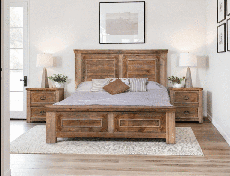 Rustic Solid Wood Bedroom Set for Farmhouse-Style Comfort